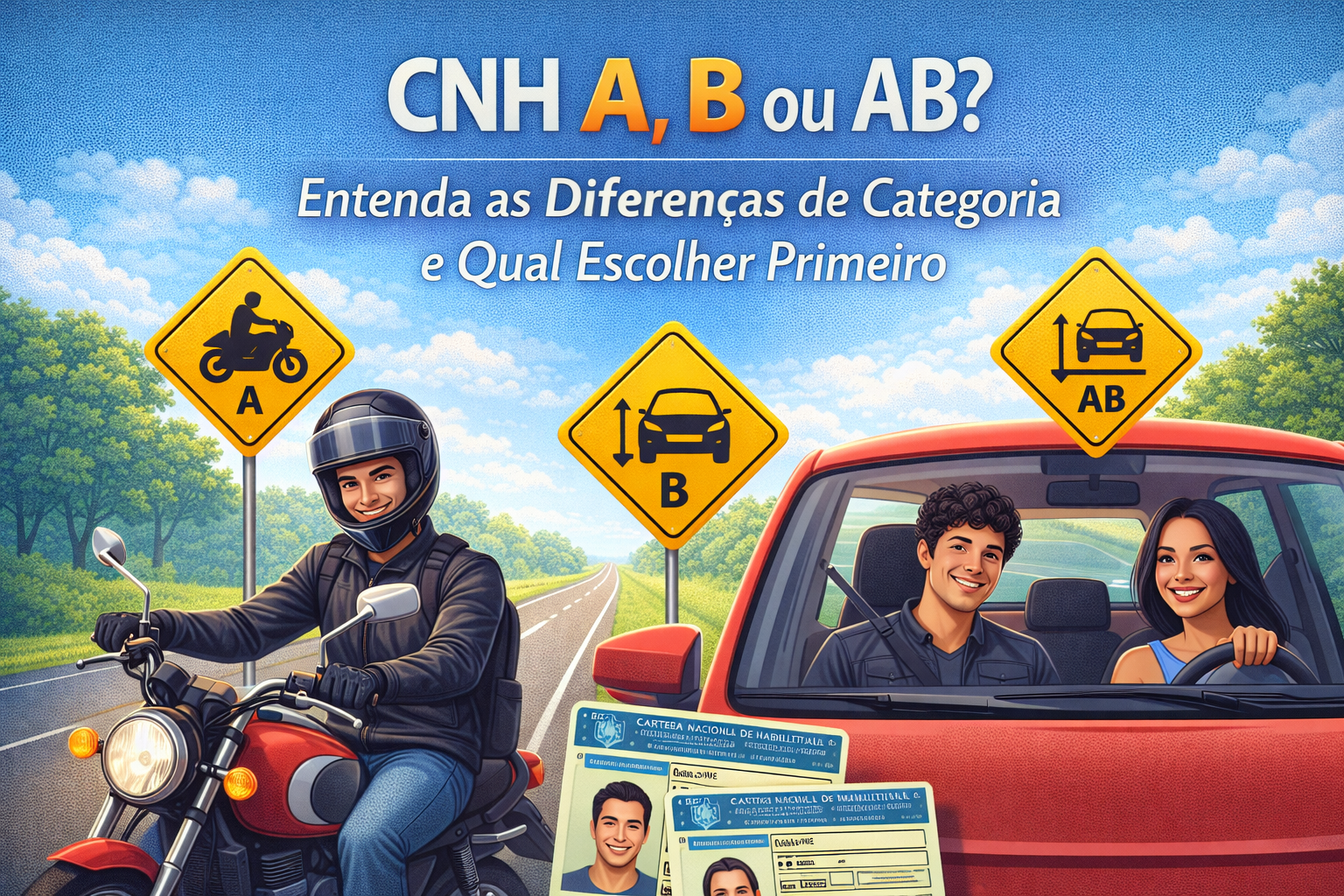 CNH A, B ou AB? Diferenças, Preços e Novas Regras 2026